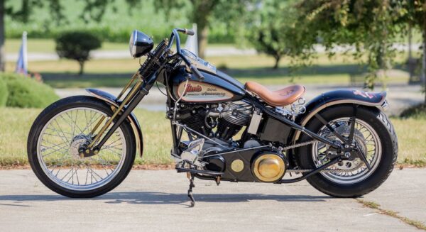 זהב שחור Harley Davidson Jim's Knucklehead Custom Chopper 1972 - סיגאר ...